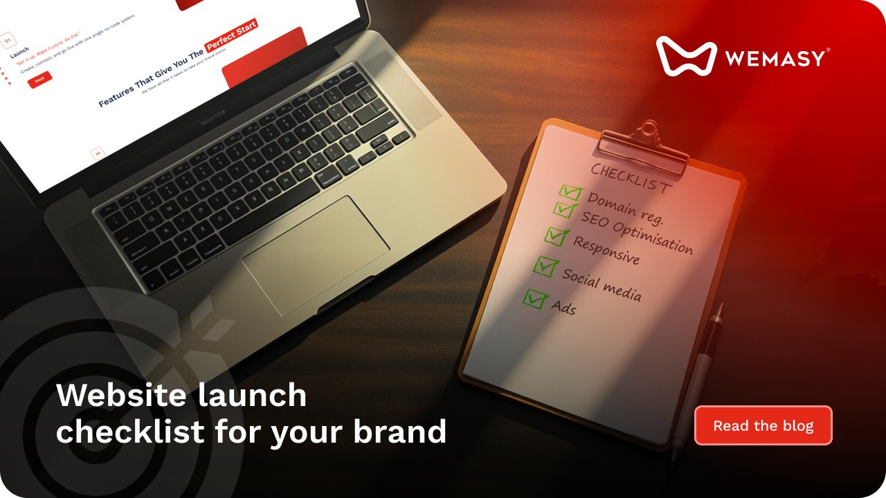 Website launch checklist - every step to go live - WEMASY